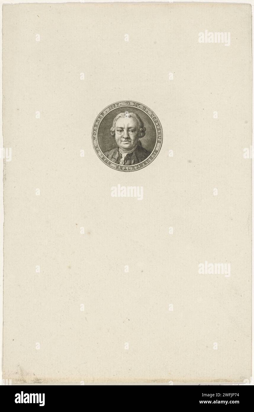 Portrait of Dominicus Costerus, Abraham Jacobsz. Hulk, 1787 print Bust ...