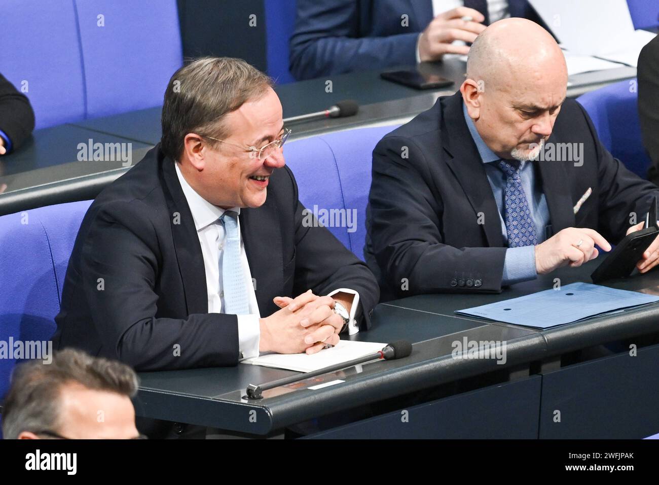 Berlin, Deutschland 31. Januar 2024: Sitzung Deutscher Bundestag ...