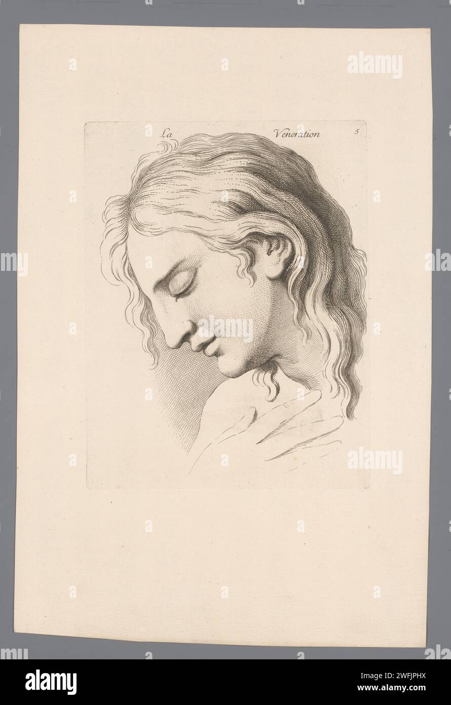 Verering, Jean Audran, After Charles Le Brun, 1727 print Paris paper ...