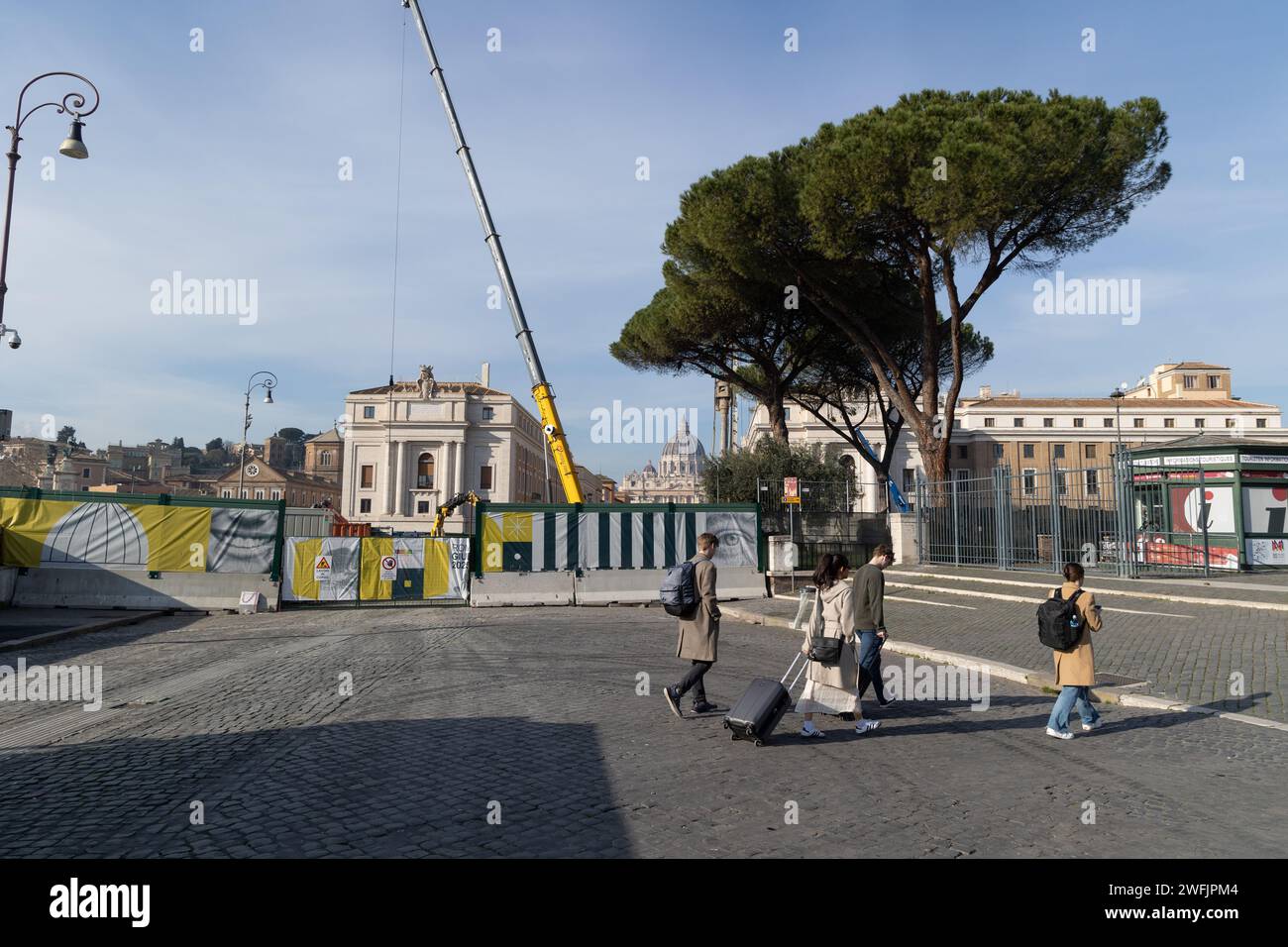 Rome, Italy. 31st Jan, 2024. View of work in progress for the ...