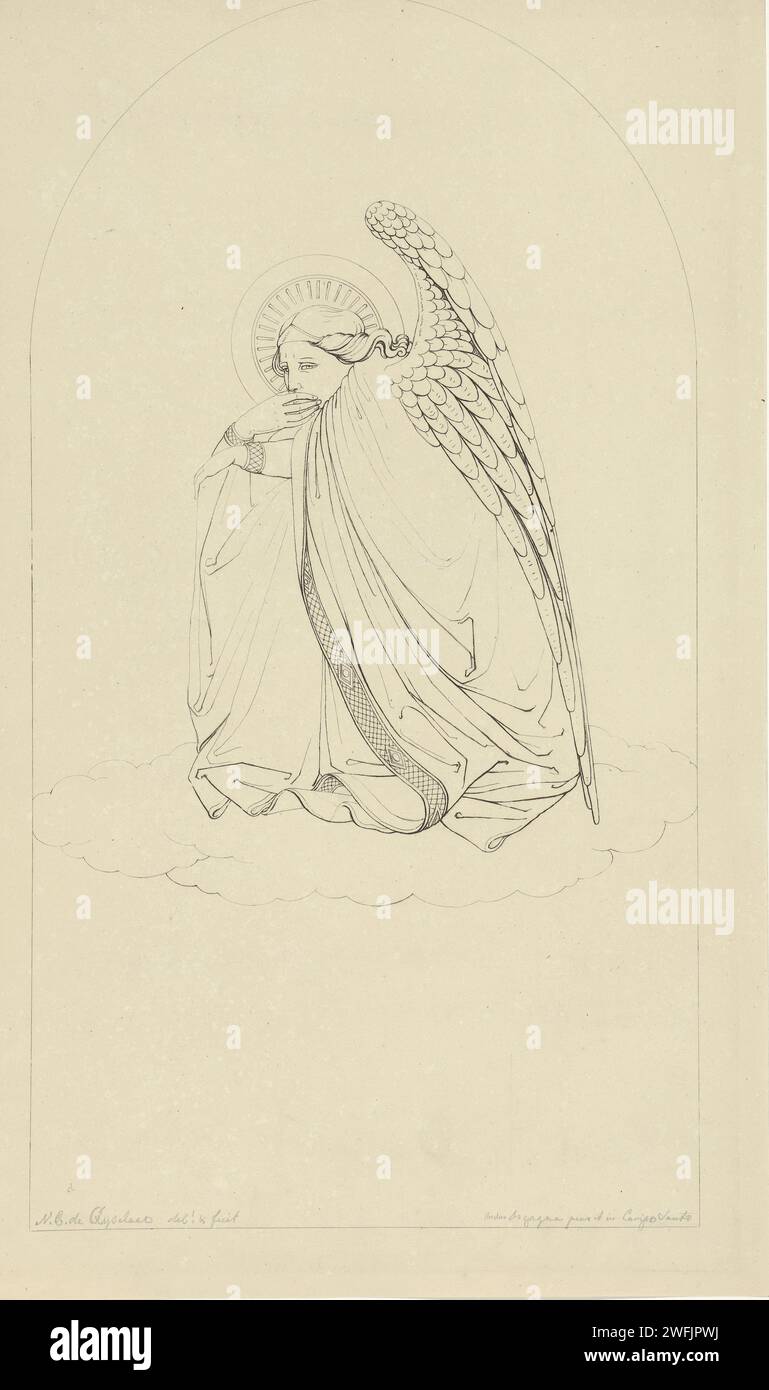 Hurked Engel, Nicolaas Cornelis de Gijselaar, After Andrea Orgagna ...