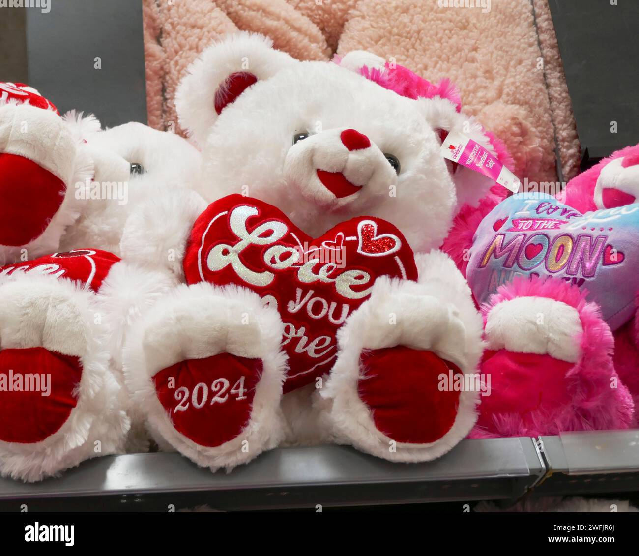 Valentines Day 2024, Teddy Bears for sale in a local store in North ...