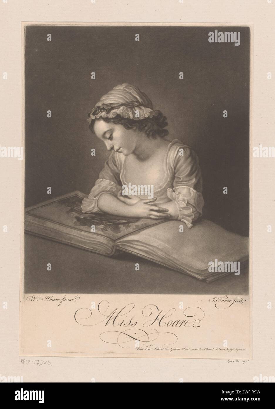 Portret van Mary Hoare, John Faber (II), after William Hoare, 1735 ...