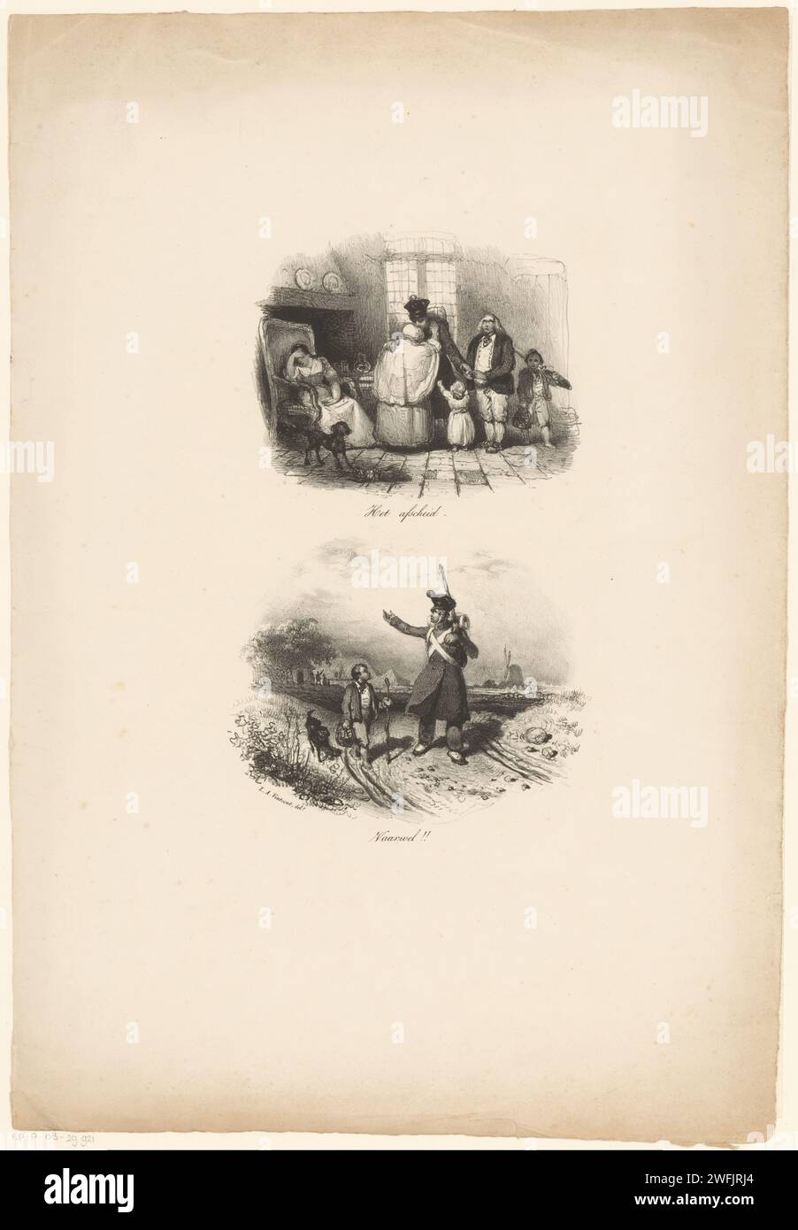 Soldier says goodbye to family and leaves, Lodewijk Anthony Vintcent ...