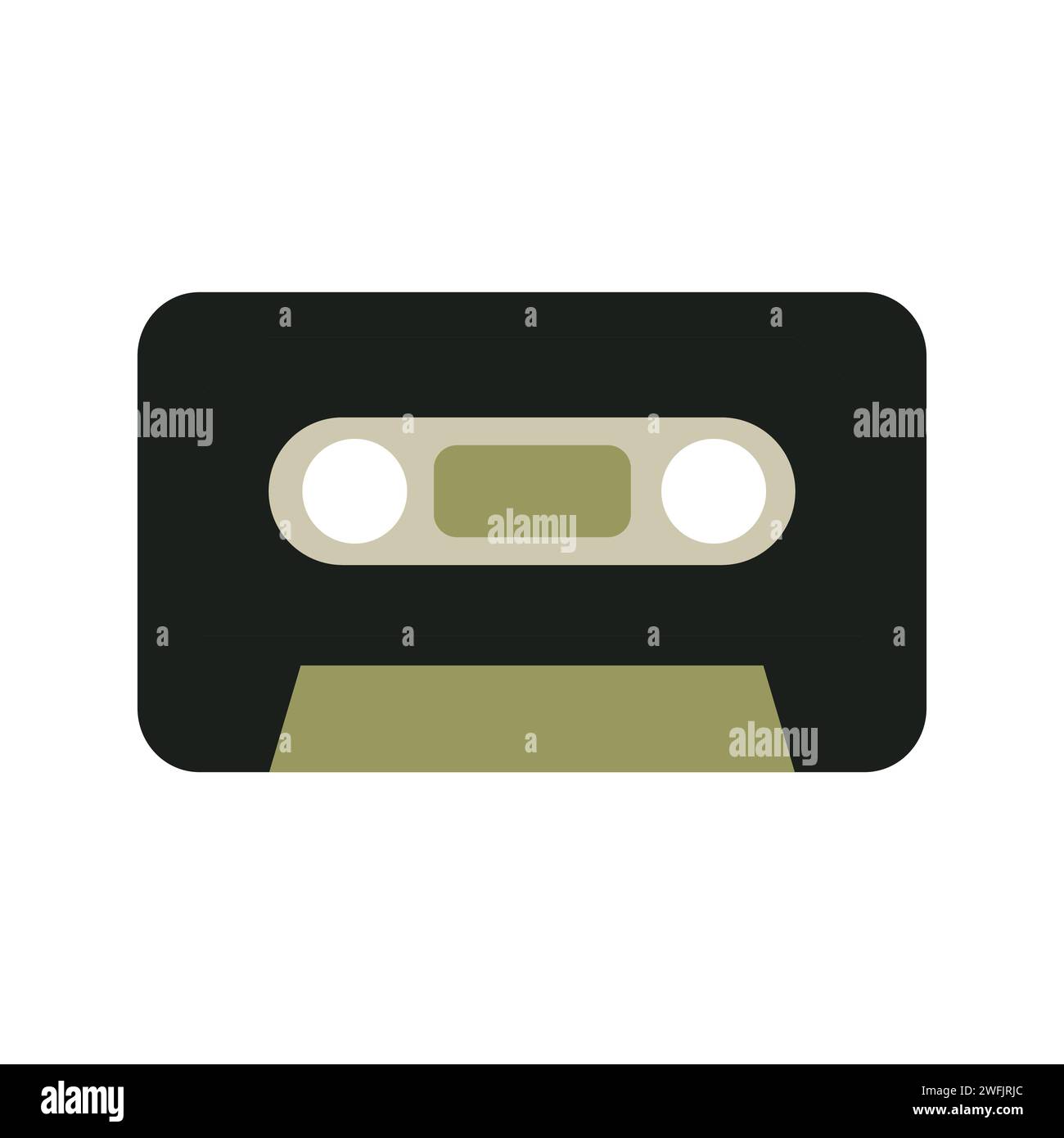 Retro audio cassette tape side Stock Vector Images - Alamy