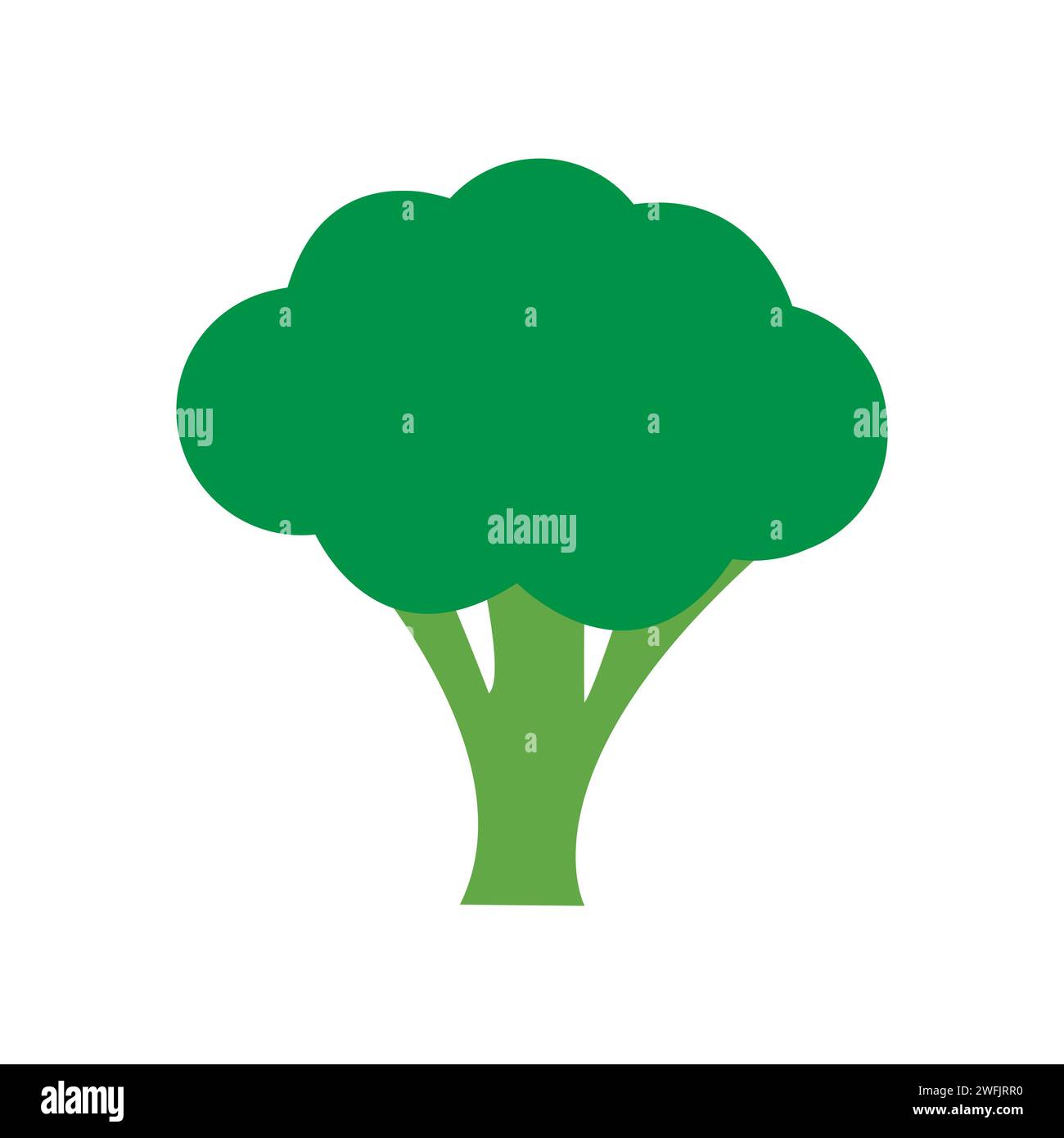 Cartoon Broccoli Icon Vector Illustration Stock Vector Image & Art - Alamy