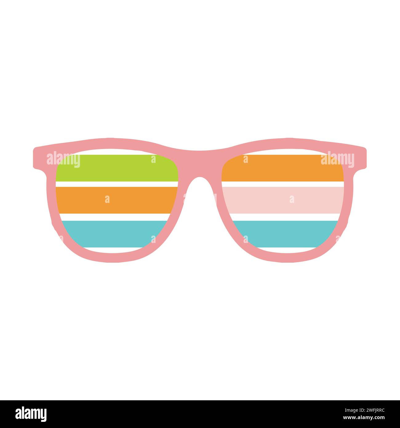 Multicolored Shutter Sunglasses Icon Vector Illustration Stock Vector ...