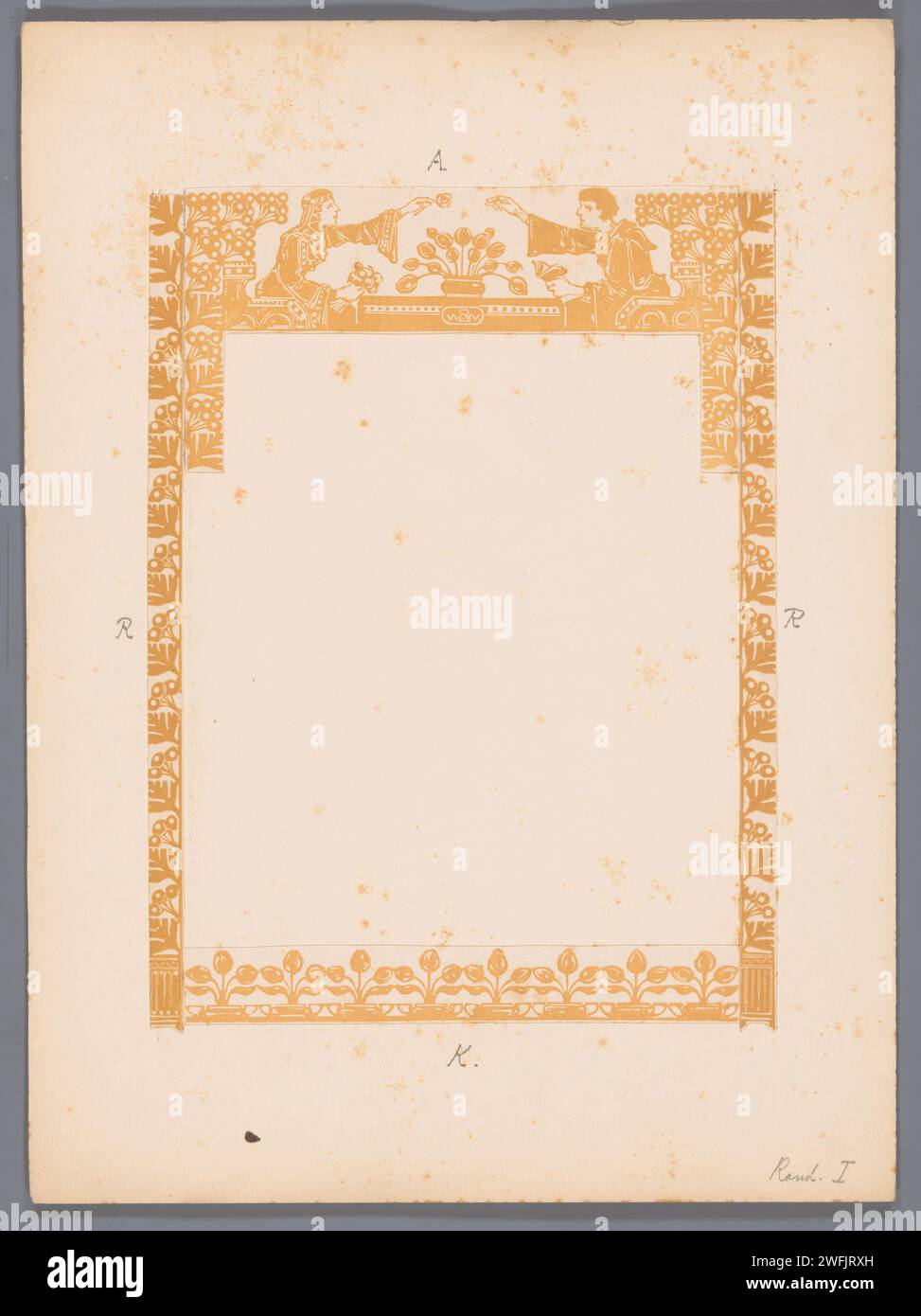 Proef pressure for page from Reinaert de Vos, Bernard Willem Wierink, c ...