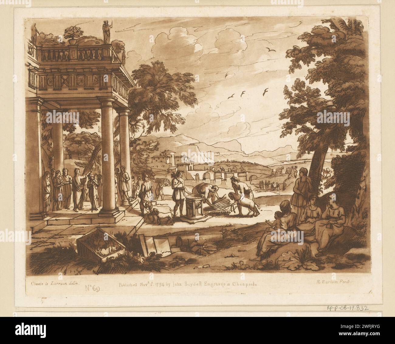 Landscape with Portico where Samuel David Ointment, Richard Earlom ...
