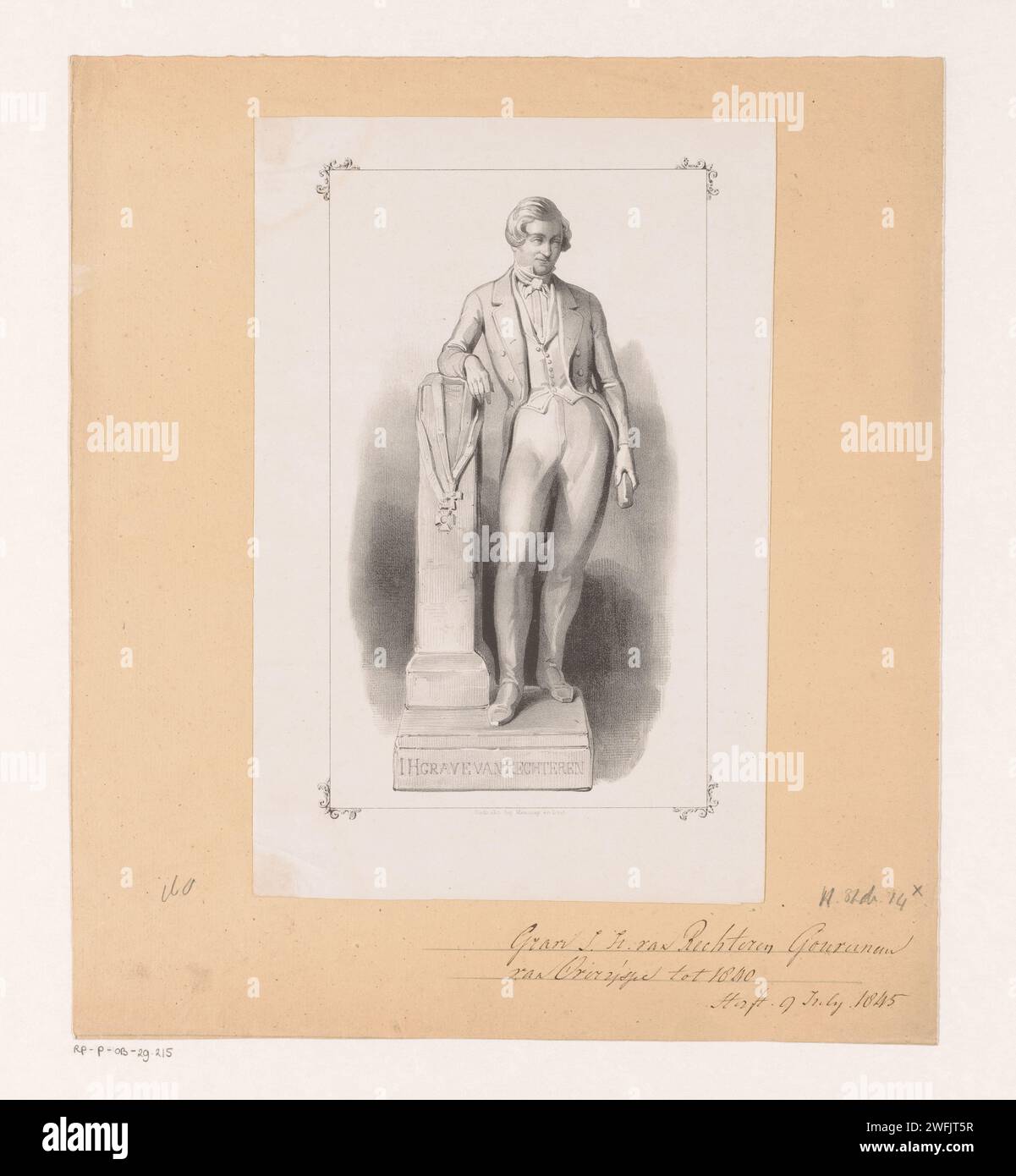 Statue of Jacob Hendrik van Rechteren van Appeltern, Anonymous, Mensing ...