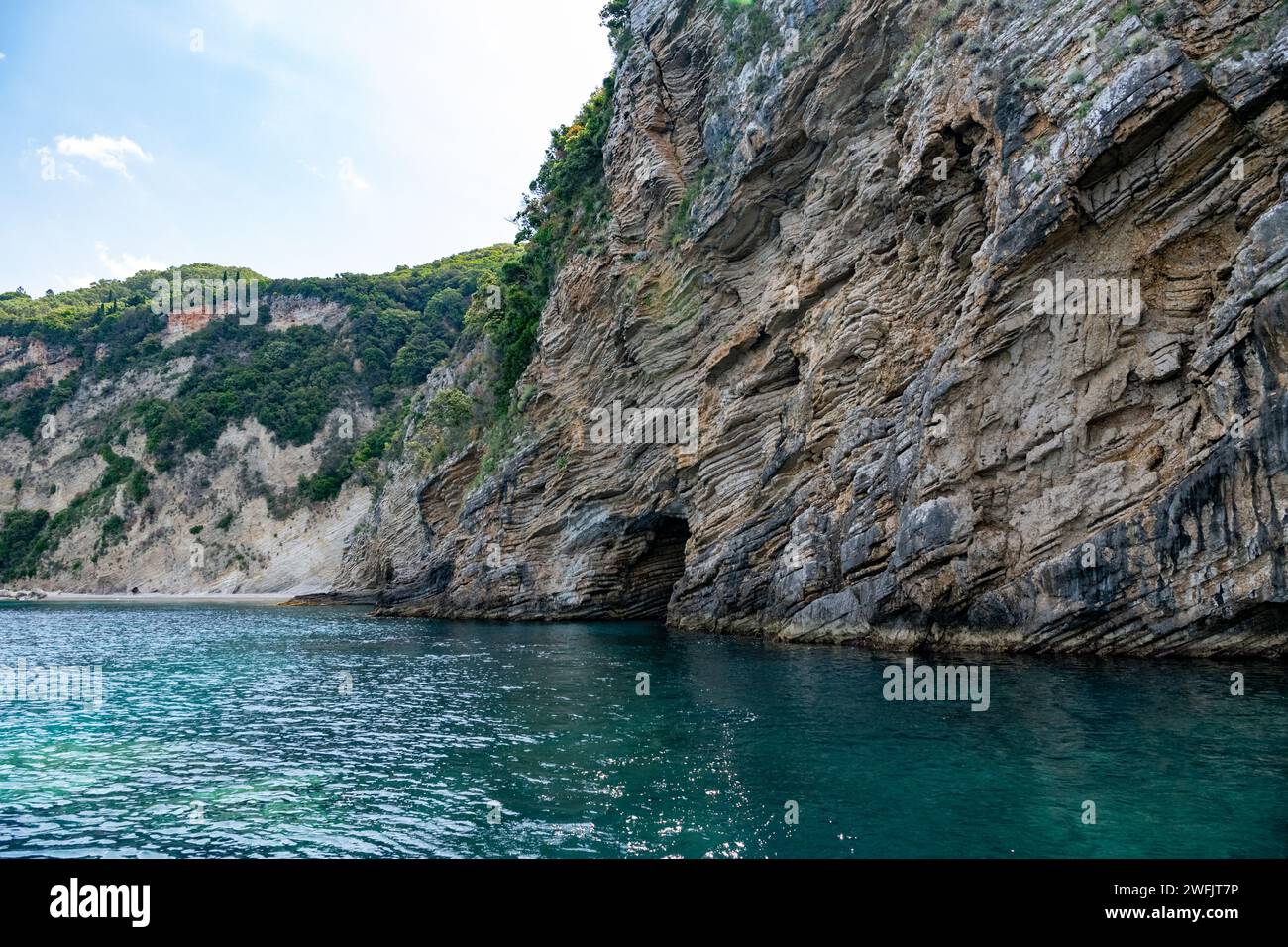 Picturesque Limestone Cliffs and Ridges on Scenic Western shores of ...