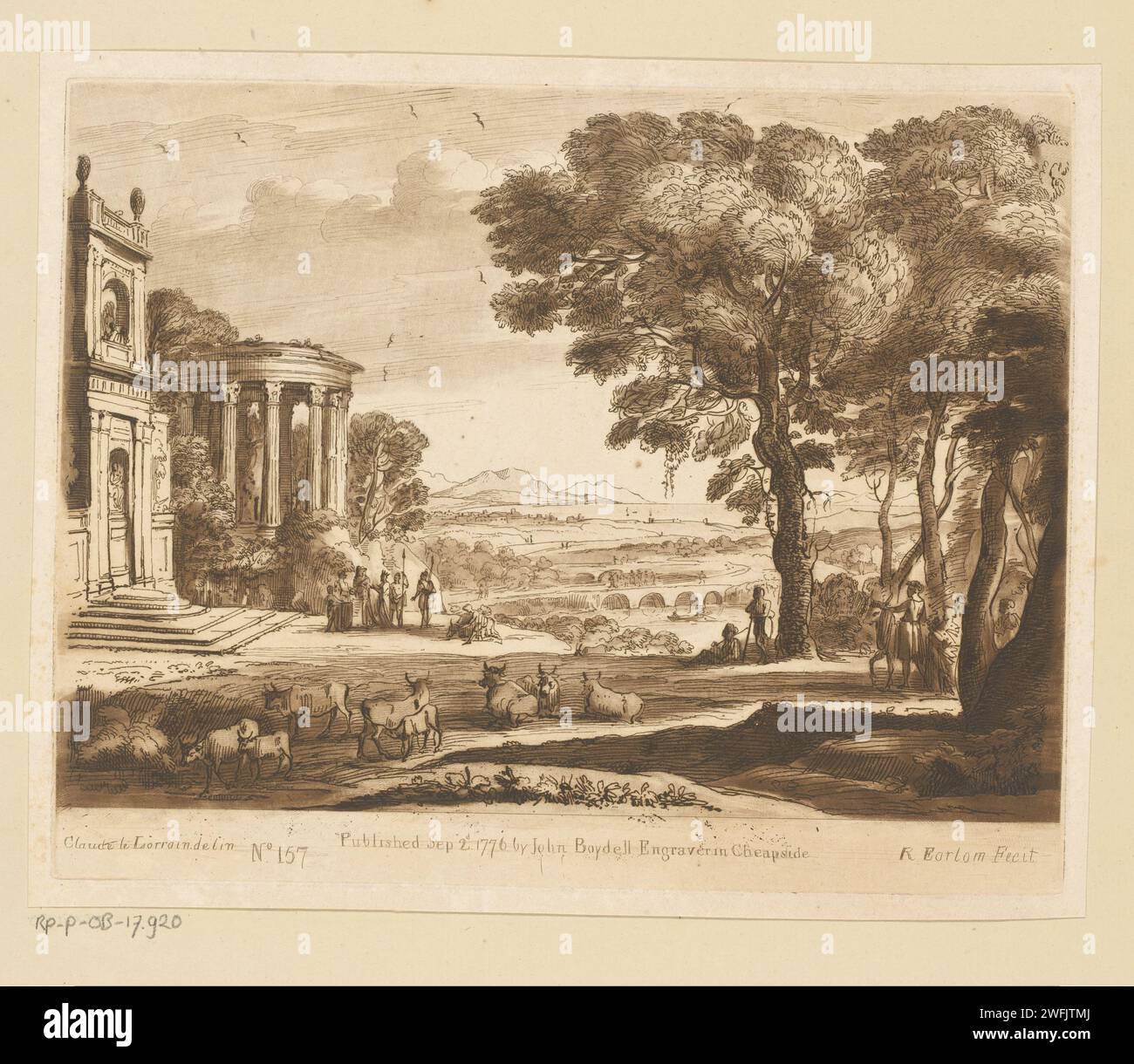 Landscape with the father of Psyche who sacrifices Apollo at the Temple ...