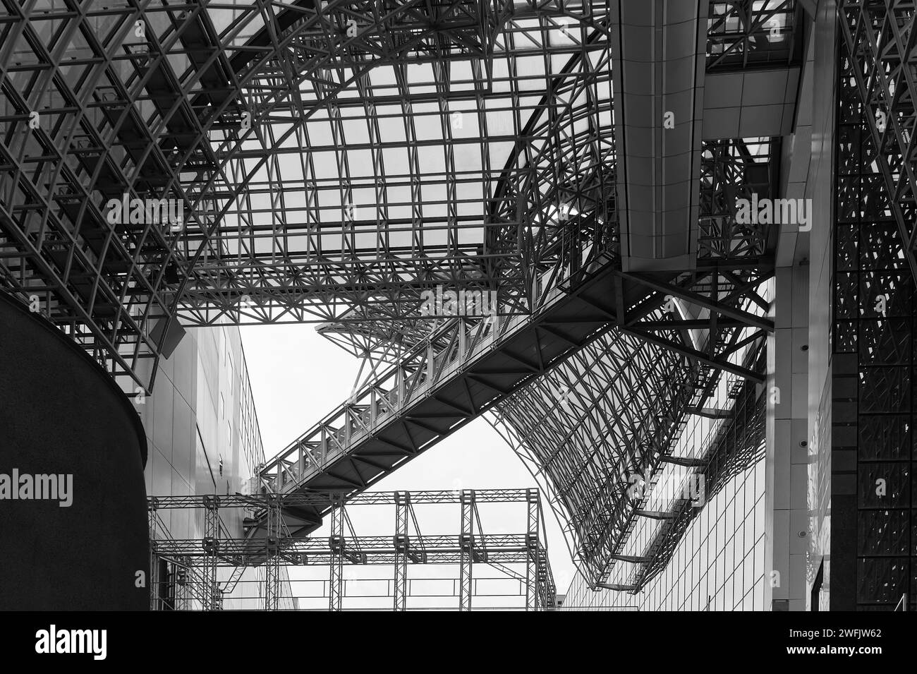 White futuristic canopy Black and White Stock Photos & Images - Alamy