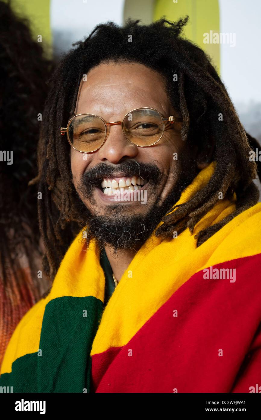 Rohan Marley poses for photographers upon arrival at the premiere of ...