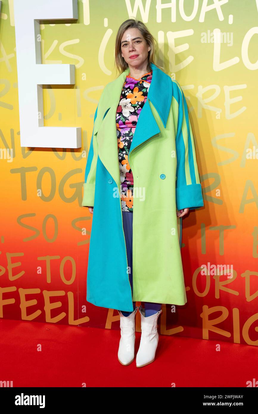 Lou Saunders poses for photographers upon arrival at the premiere of ...