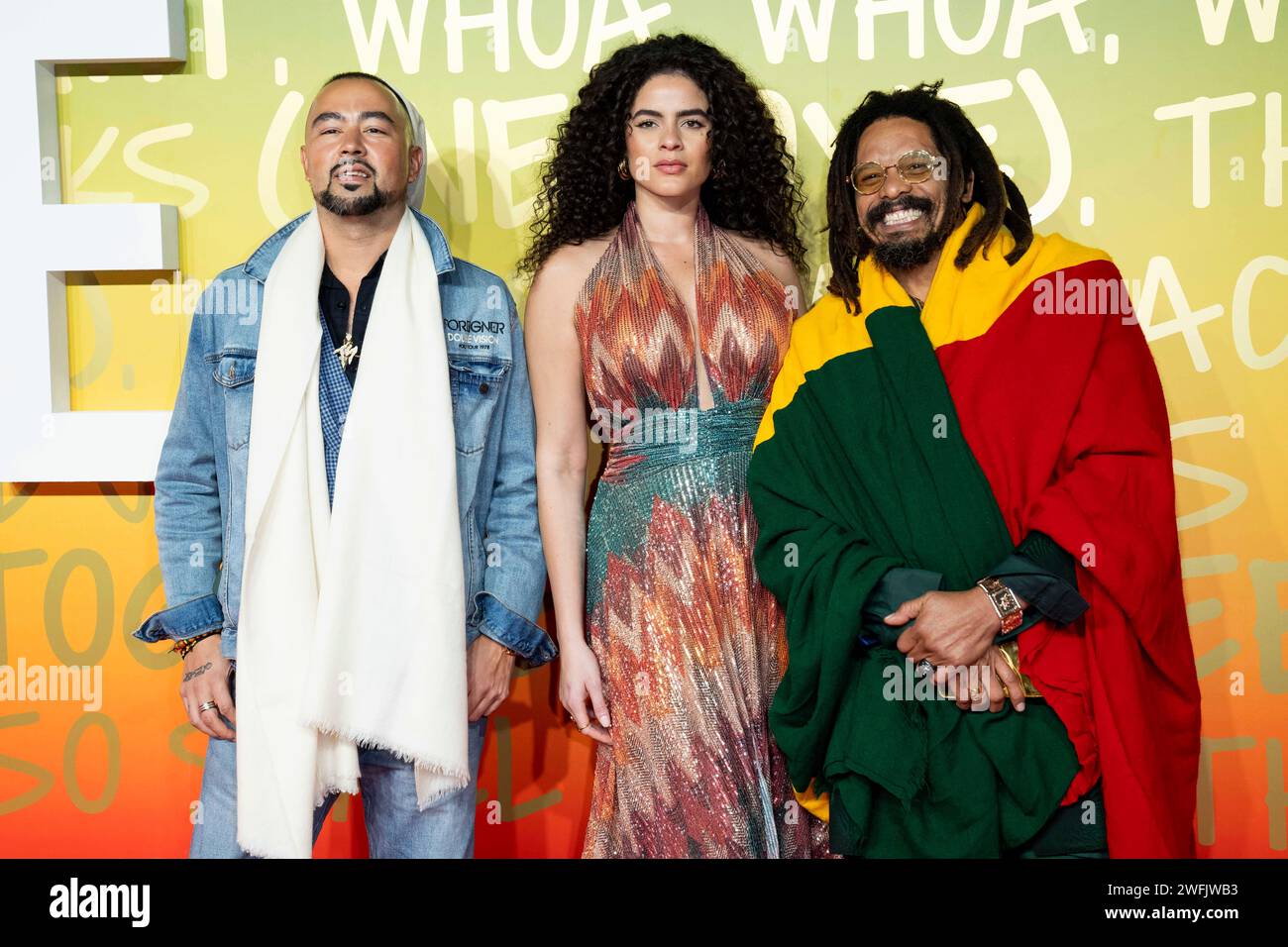 Rohan Marley, right, poses for photographers upon arrival at the ...