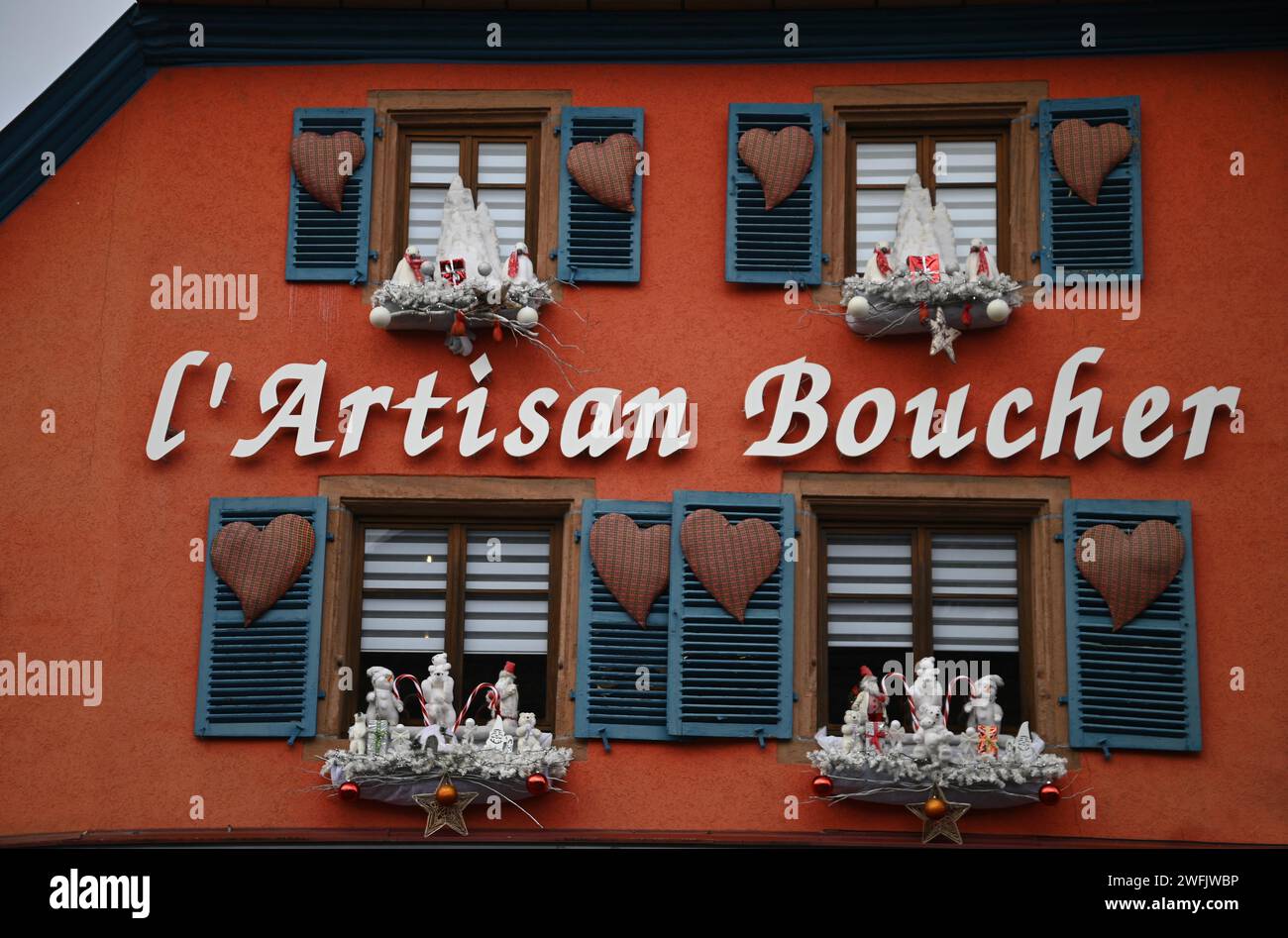 Landscape with scenic view of "L' Artisan Boucher" a local gourmet ...