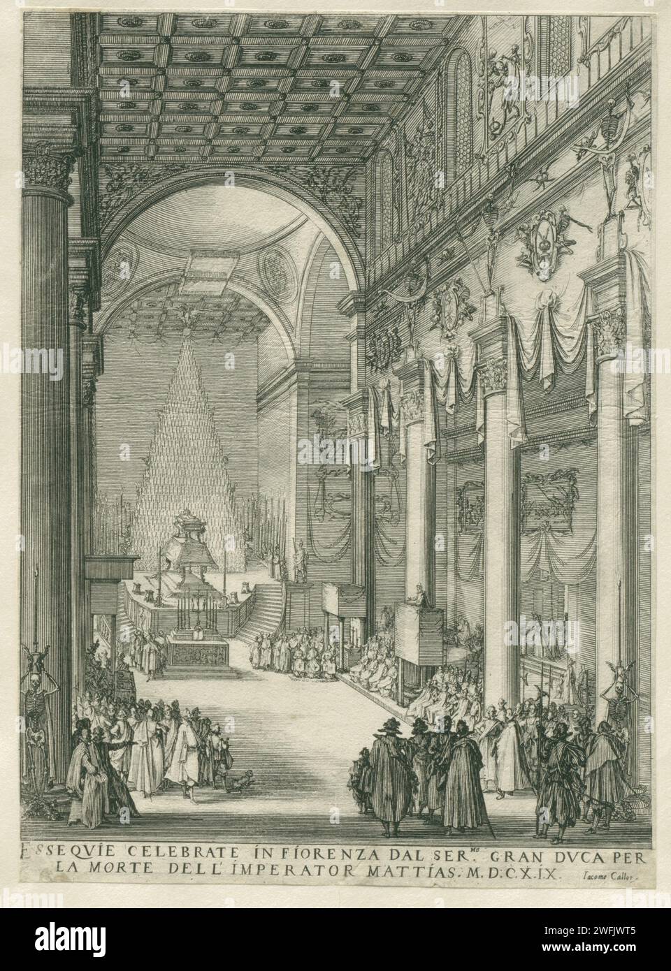The Katafalk of Emperor Matthias van Austria, Jacques Callot, 1619 ...