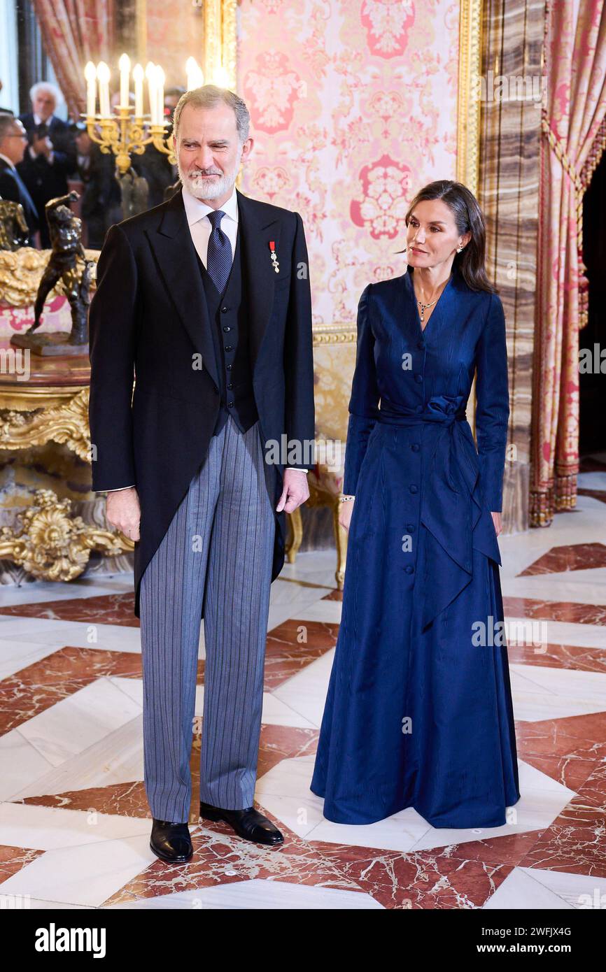 King Felipe VI of Spain and Queen Letizia of Spain Received Foreign ...