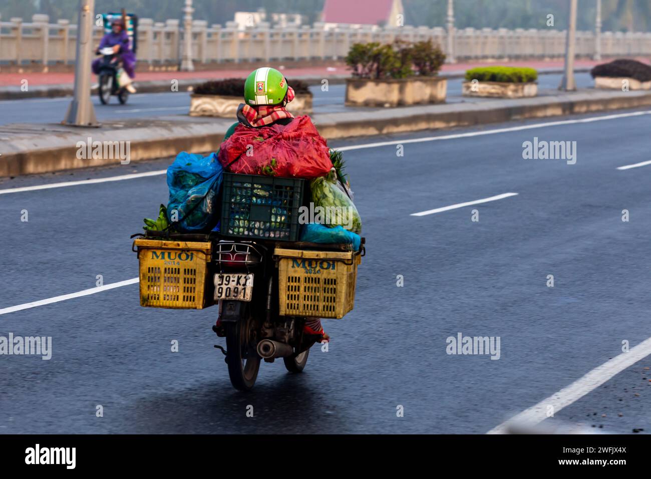 Motorcycle transport in Vietnam Stock Photo - Alamy