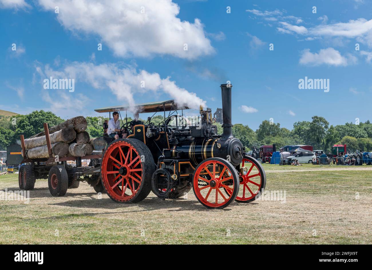 Steam rally at corfe Castle Stock Photo - Alamy
