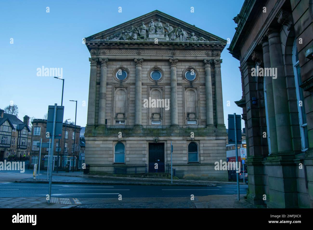 Todmorden Town Hall Frontage Stock Photo - Alamy