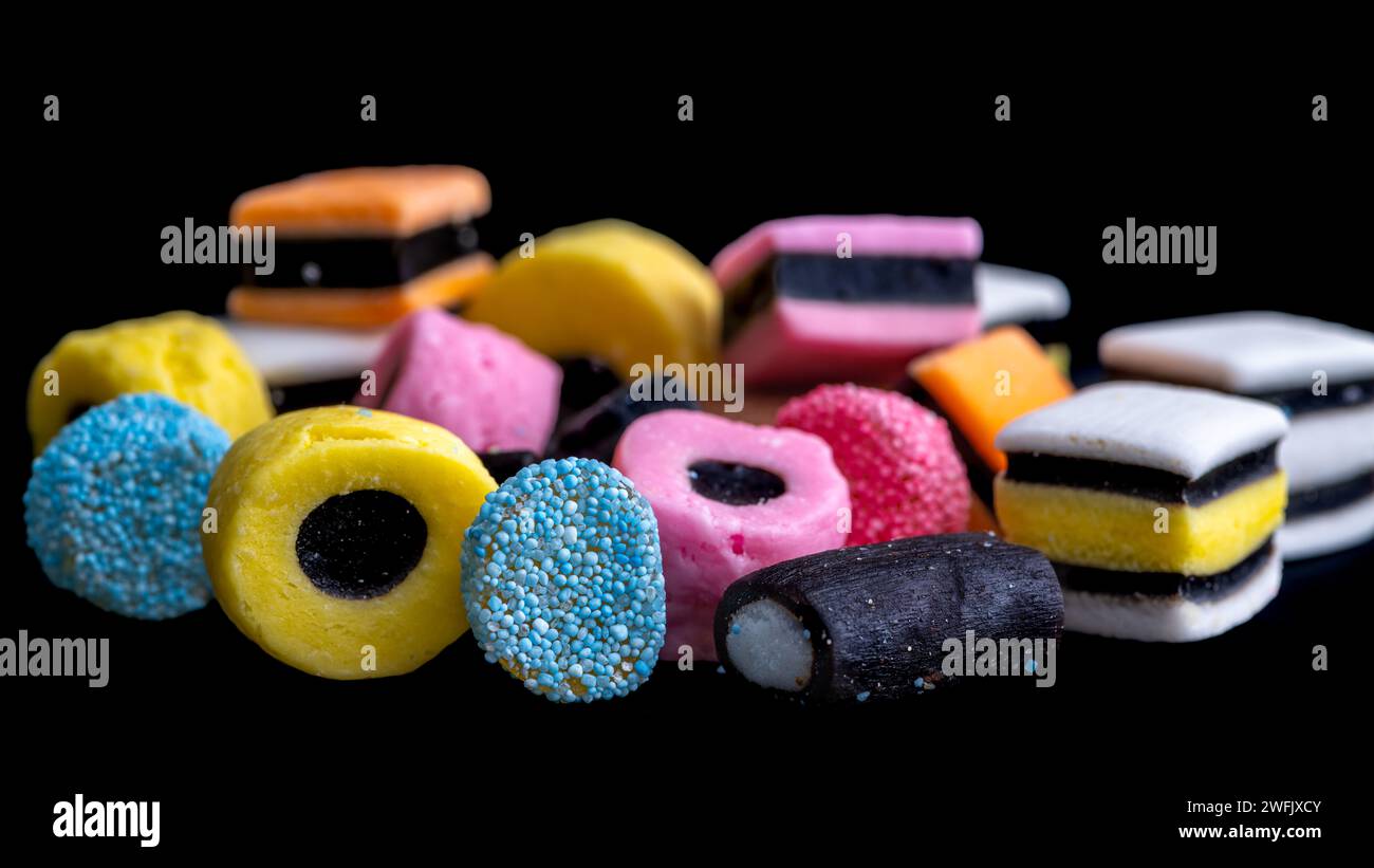 Liquorice allsorts traditional sweets hi-res stock photography and ...