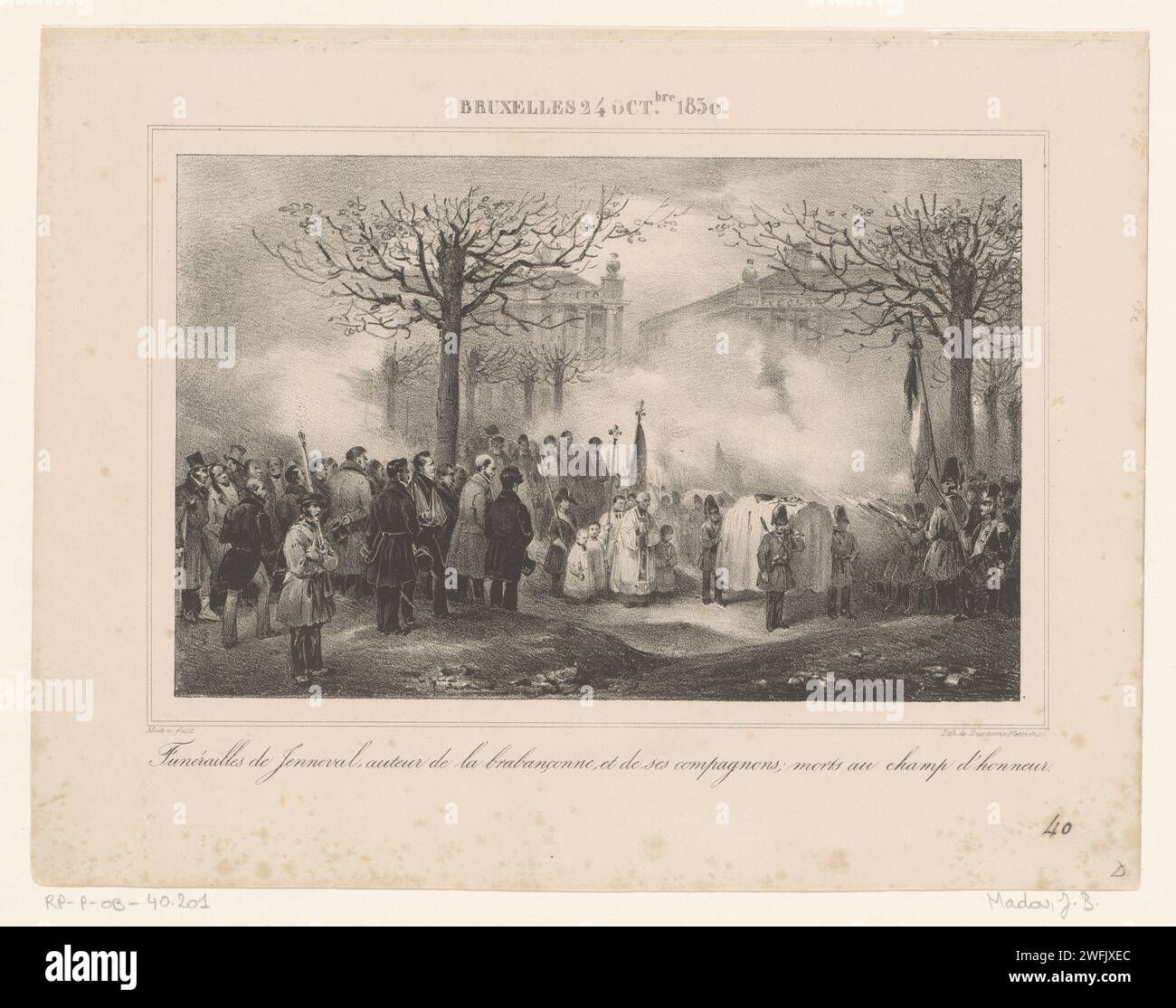 Funeral of Jenneval, Brussels 1830, Jean Baptiste Madou, 1830 - 1831 ...