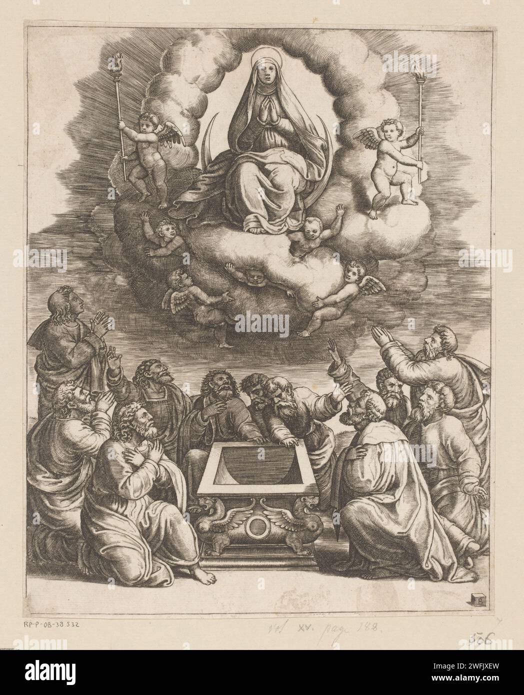 Ascension of Maria, Master of the Dice, After Rafaël, c. 1530 - c. 1560 ...