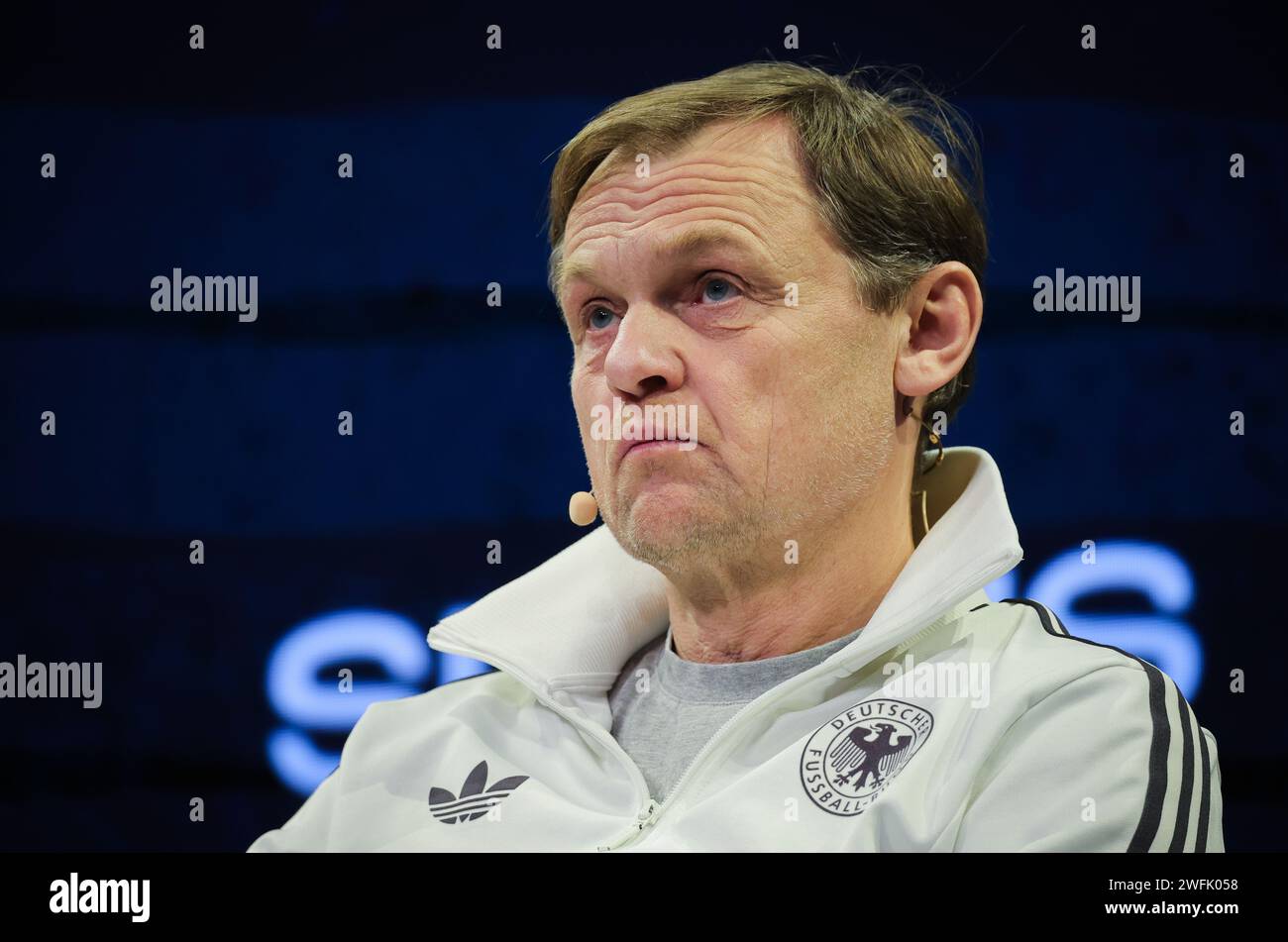 Hamburg, Germany. 31st Jan, 2024. Bjørn Gulden, CEO of Adidas, takes ...