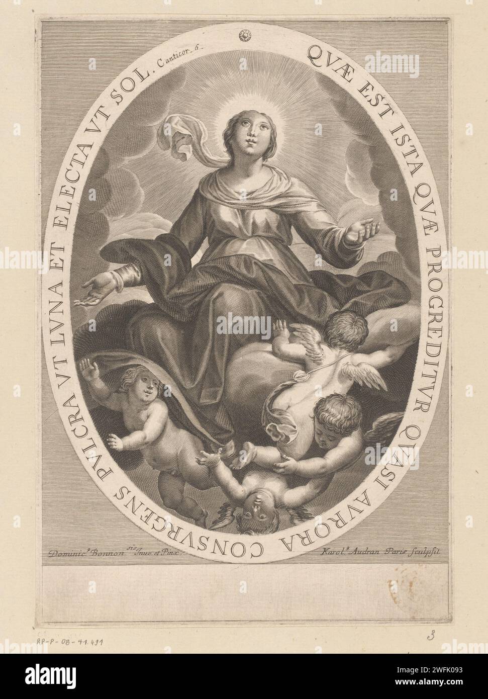 Ascension of Maria, Charles Audran, after Dominic. Bonnon.sis, 1604 ...