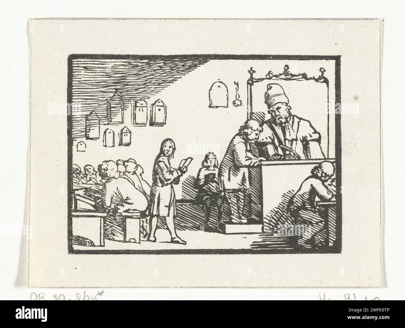 Schoolmaster, Dirck de Bray, c. 1650 - 1694 print A schoolmaster is ...