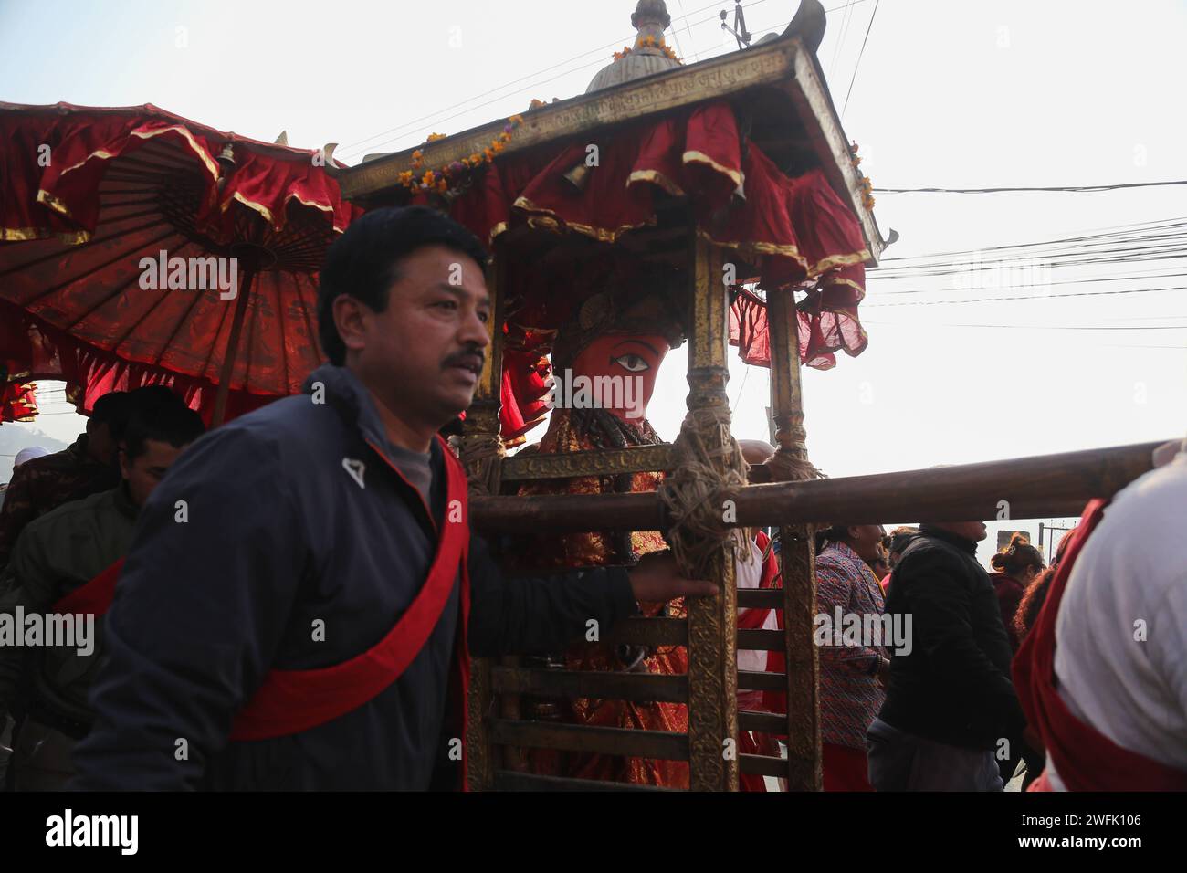Nepal s Red God returns back to Patan Devotees carry the chariot of ...