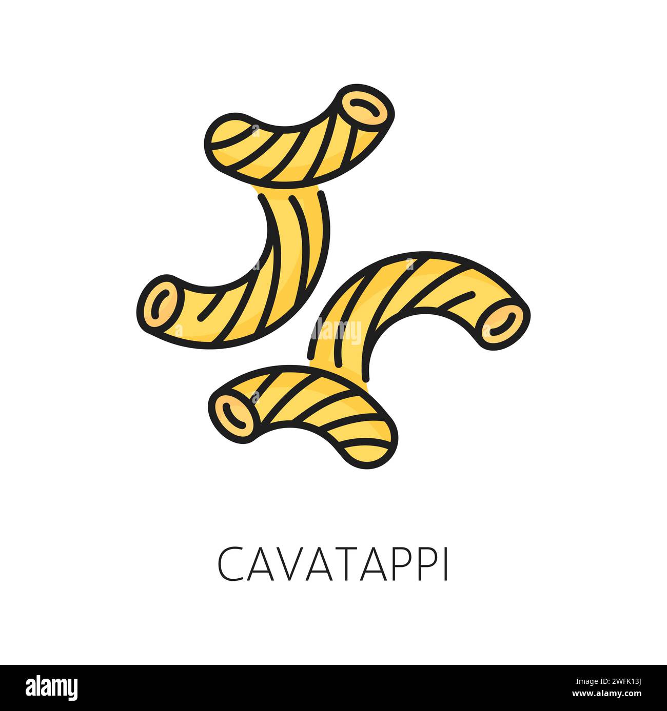 Cavatappi macaroni formed in helical tube shape isolated pasta Italian ...