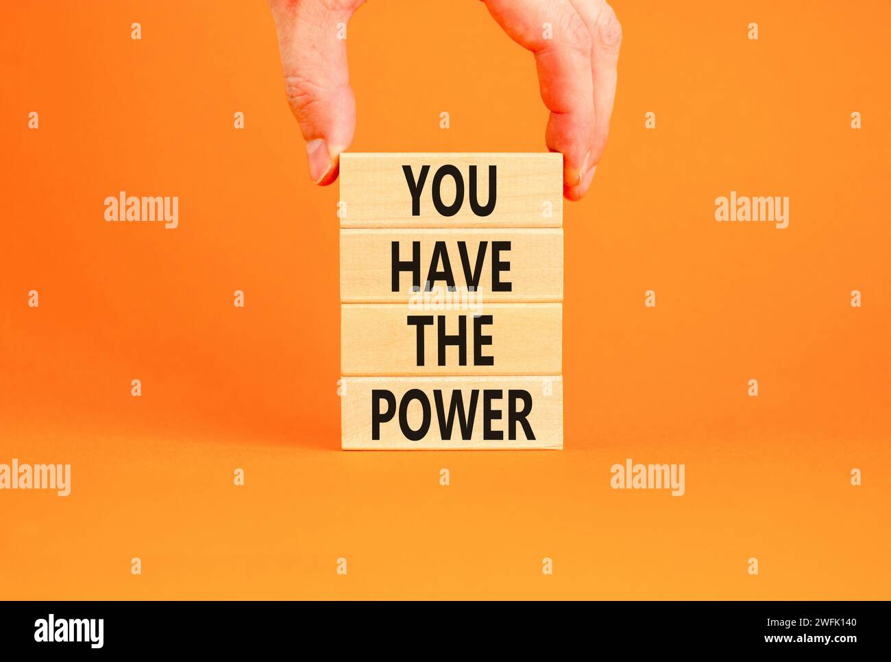 You have the power symbol. Concept word You have the power on beautiful ...