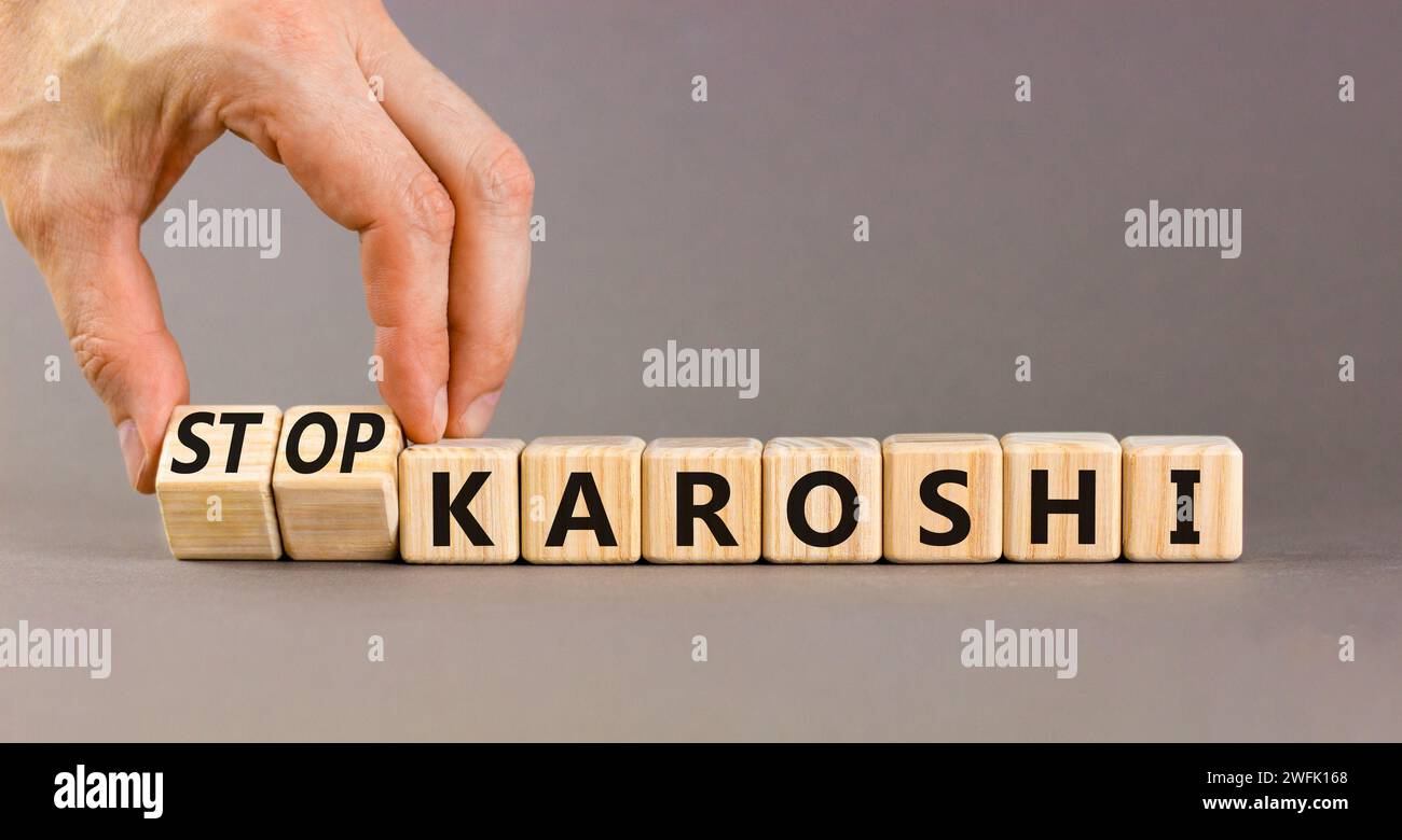 Stop karoshi symbol. Concept words Karoshi or Stop karoshi on beautiful ...