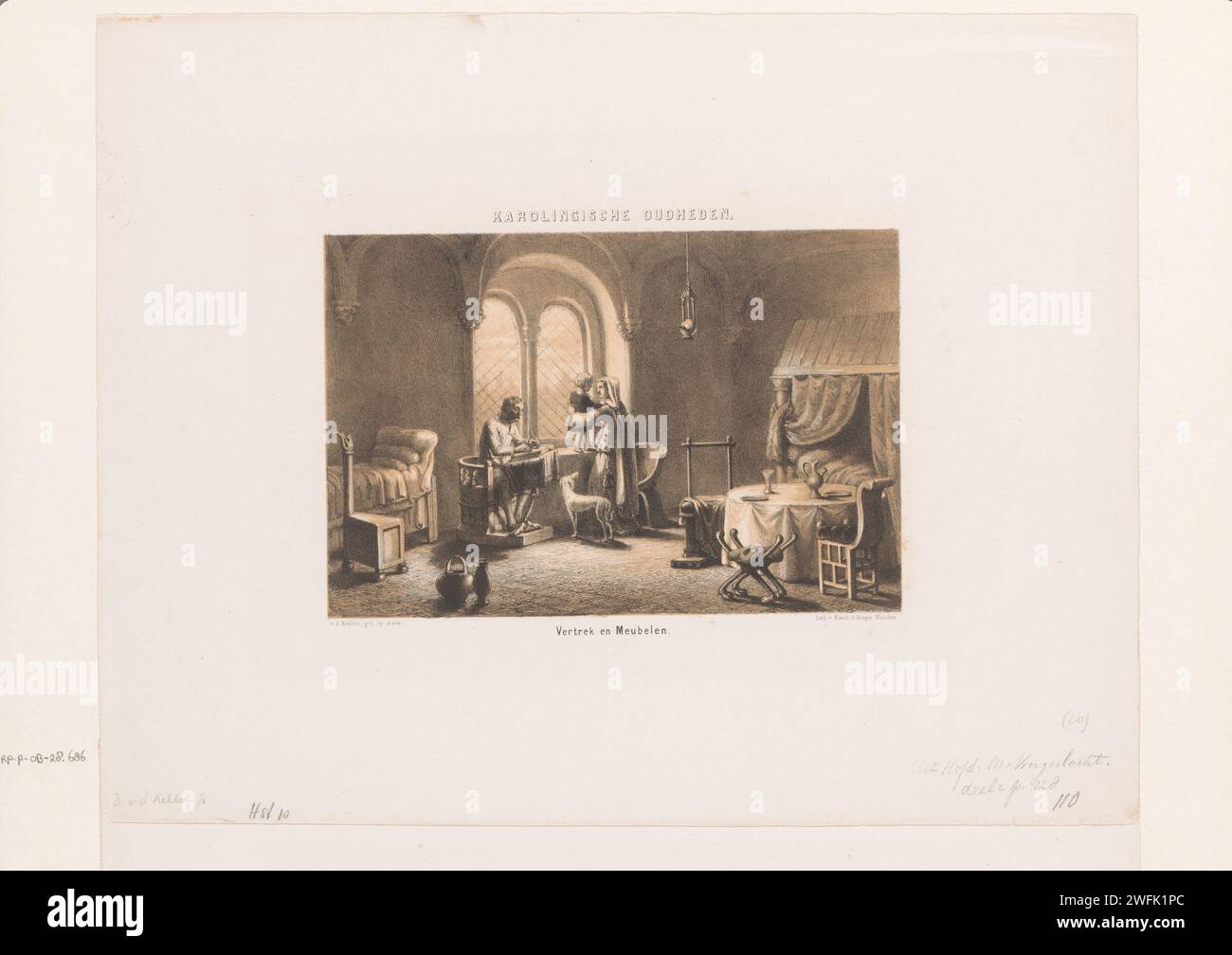 Carolingian interior, David van der Kellen (1827-1895), 1857 - 1864 ...