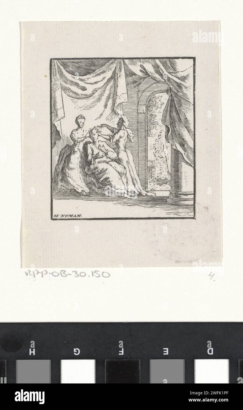 Presentation of a story from the Aesopus Fabelen, Hendrik Numan, 1746 ...