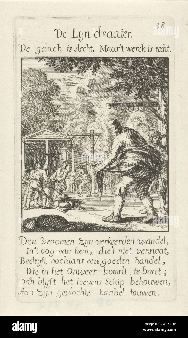 Rope butcher, Caspar Luyken, after Jan Luyken, 1694 print Amsterdam ...
