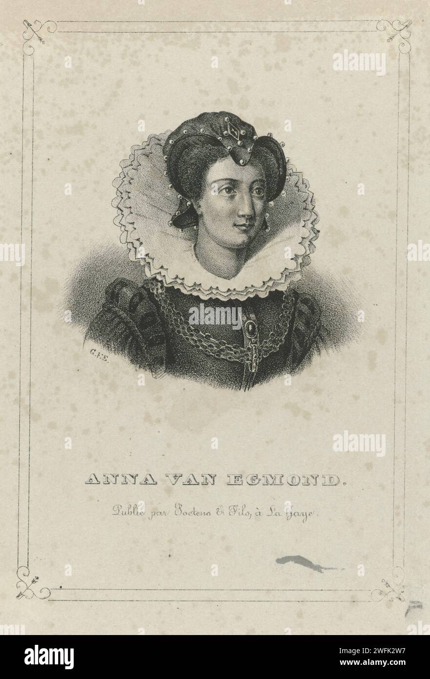 Portrait of Anna van Buren, Gerhardus Fredericus Eilbracht, c. 1837 - c ...