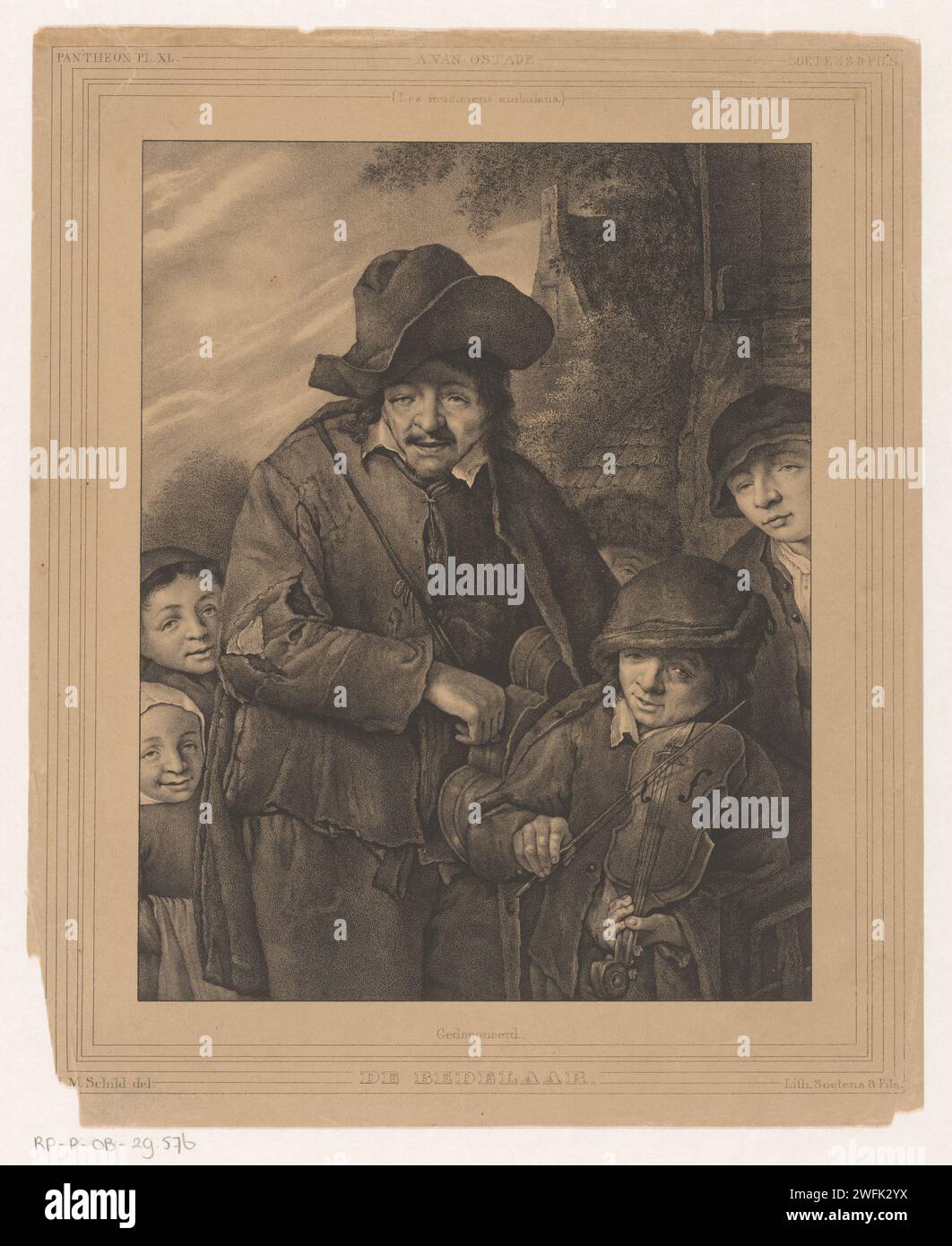 Poor musicians, Nicolaas Martinus Schild, after Adriaen van Ostade ...