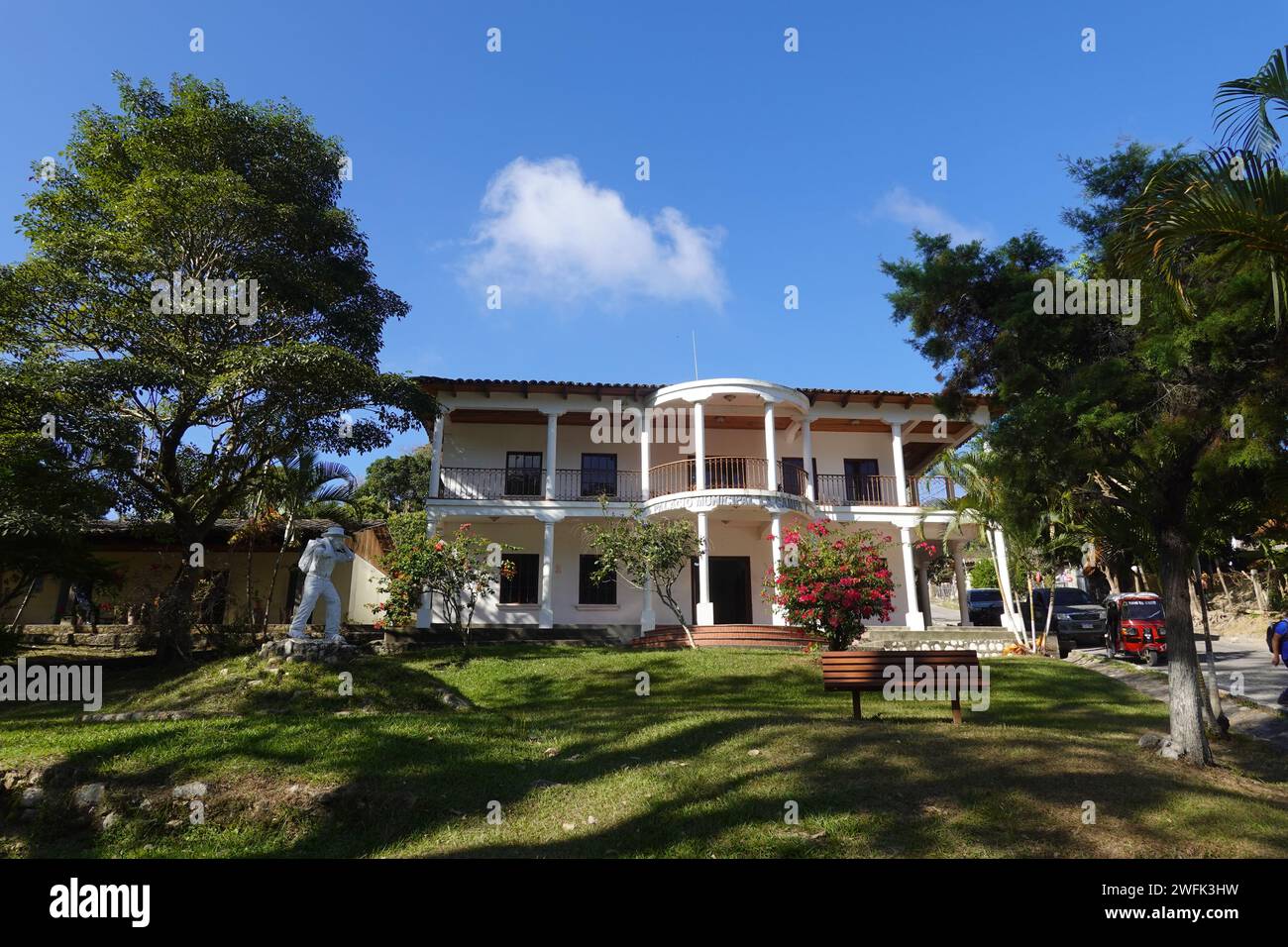 Buildings around main square in La Campa a village famous for its Lenca ...