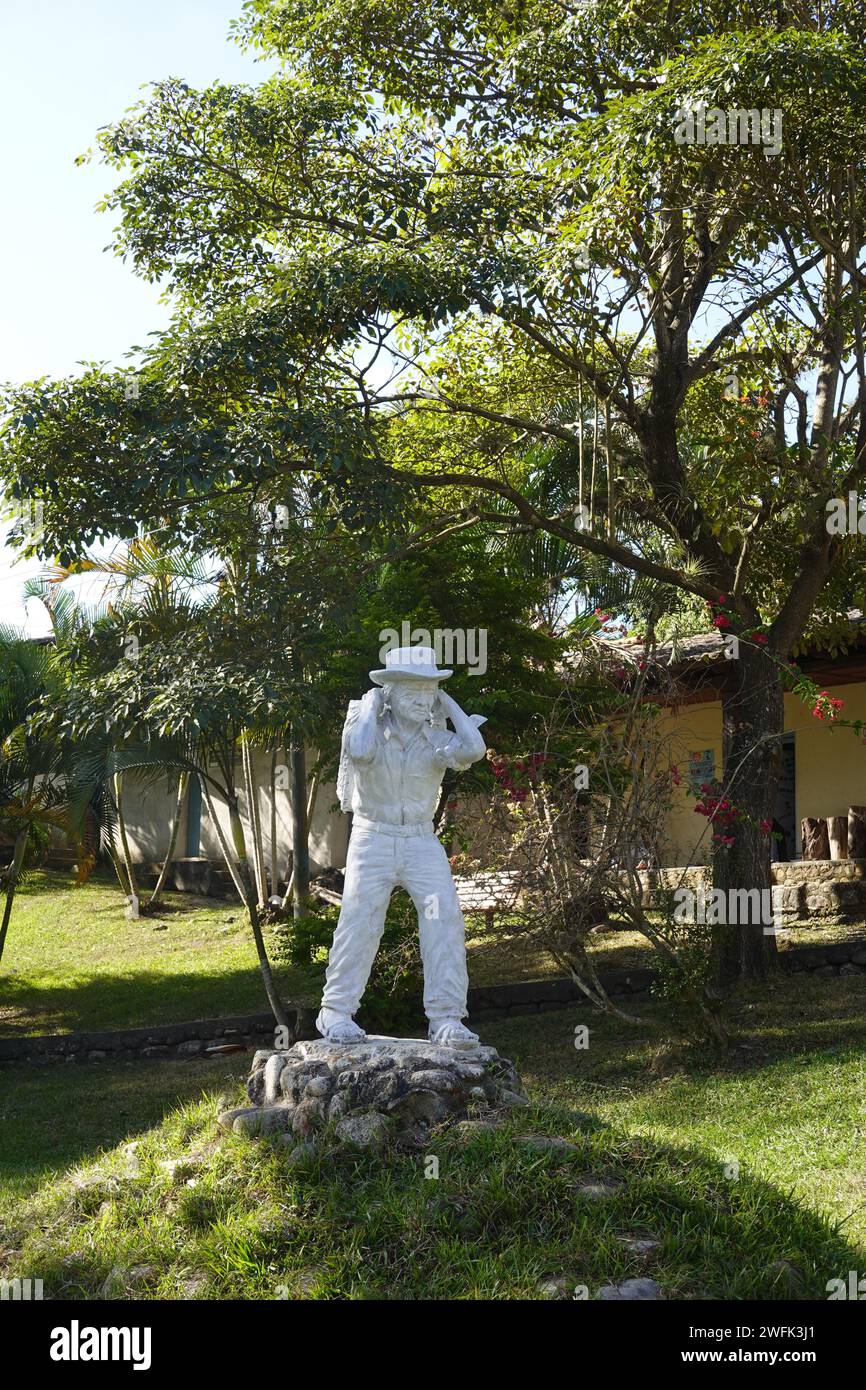 Buildings around main square in La Campa a village famous for its Lenca ...