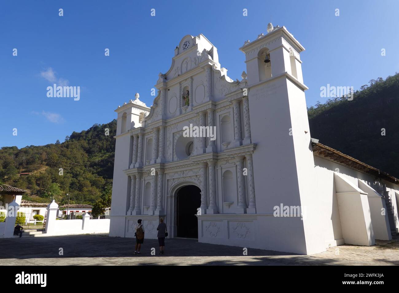 Colonial catholic church La Campa, famous for Lenca pottery, Honduras ...