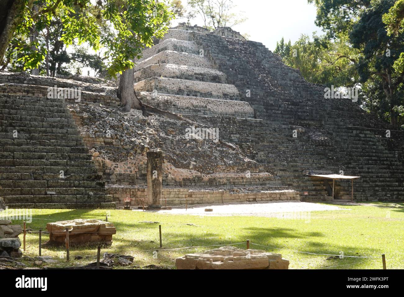 Ruins of an ancient Mayan City, Copan, Honduras, Central America Stock ...