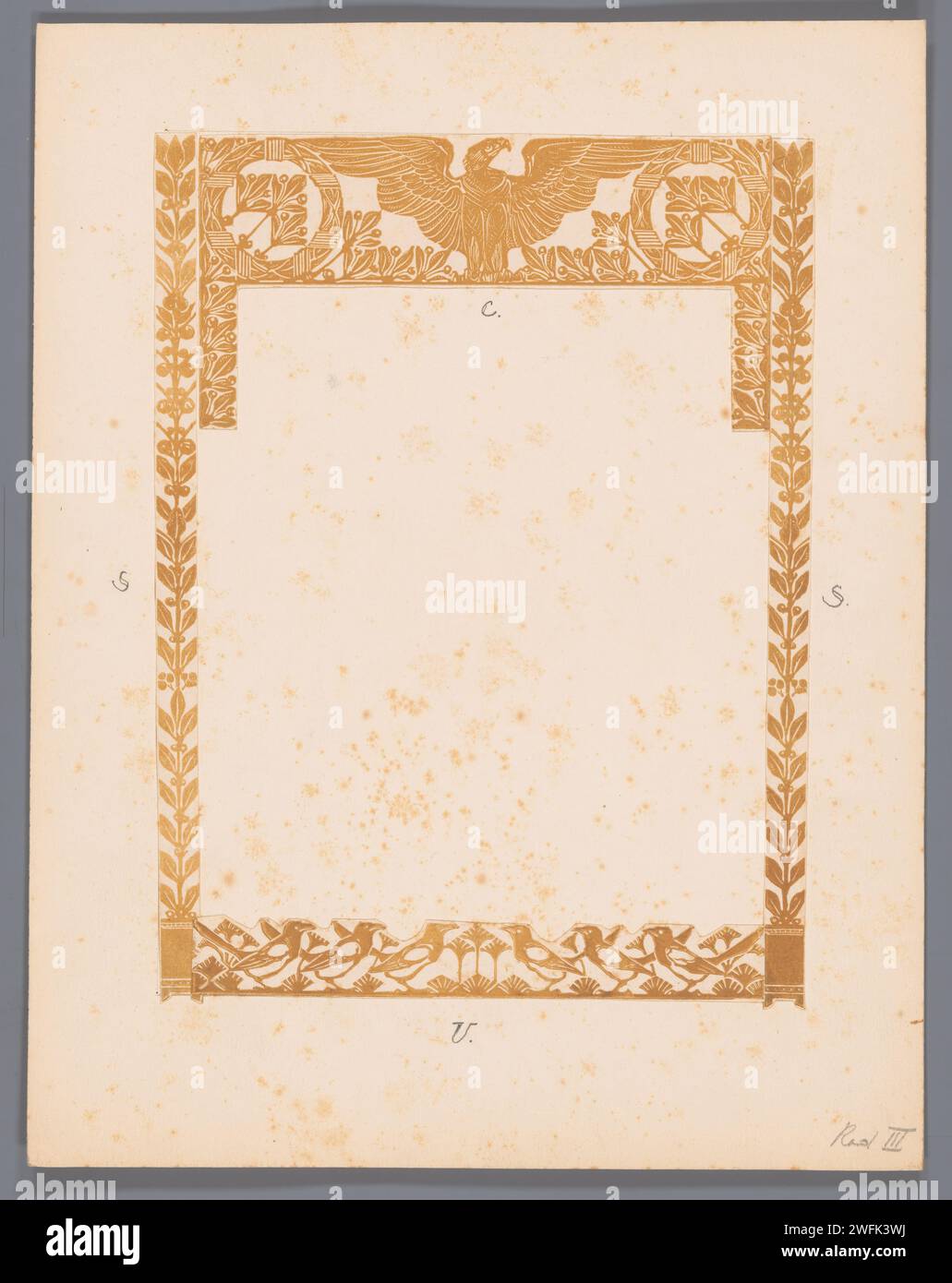 Proef pressure for page from Reinaert de Vos, Bernard Willem Wierink, c ...