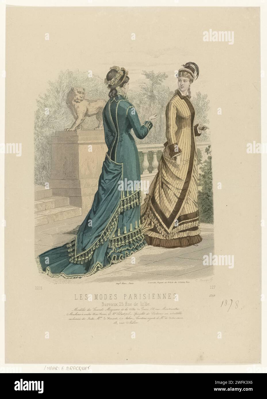 Les Modes Parisiennes, 1878, No. 1759: models of the great Mgasins ...