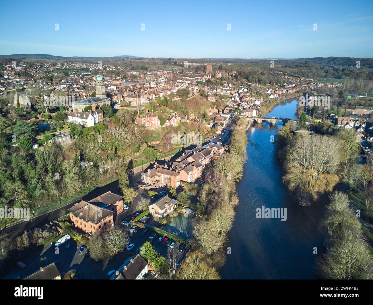 Aerial view bridgnorth shropshire england hi-res stock photography and ...