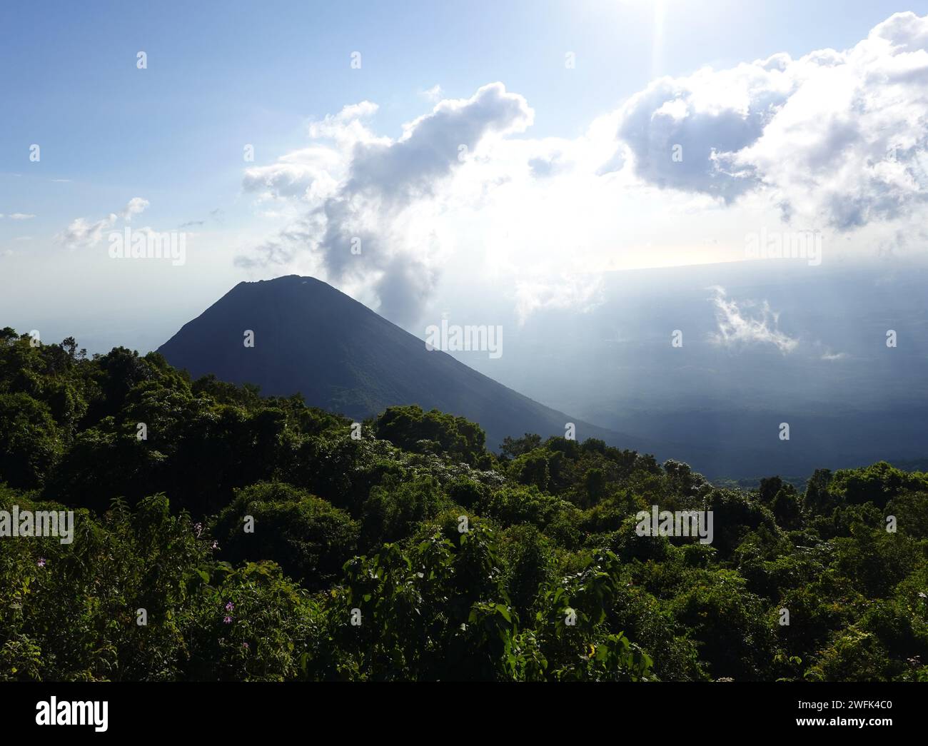 Izalco an active stratovolcano near Santa Ana volcano, El Salvador ...
