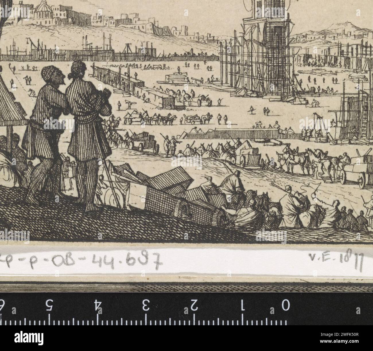 Solomon builds the temple, Caspar Luyken, 1698 print Amsterdam paper ...